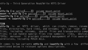 Linux NTFS のファイルシステムをマウントする方法